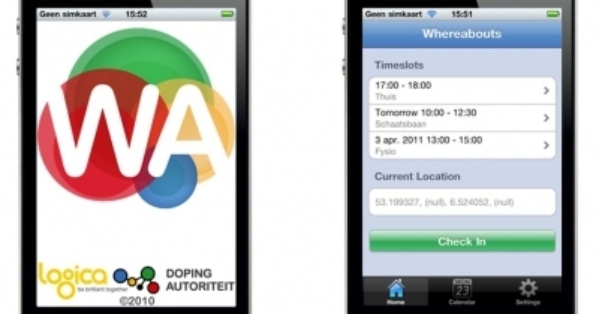 Whereabouts App eerste (?) écht nuttige sportapp voor de topsporter ...